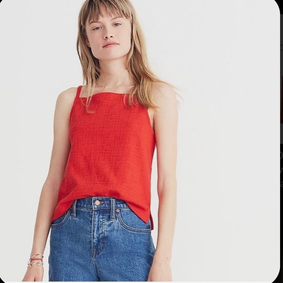 Madewell | Tops | Cherry Red Madewell Apron Tank Top | Poshmark
